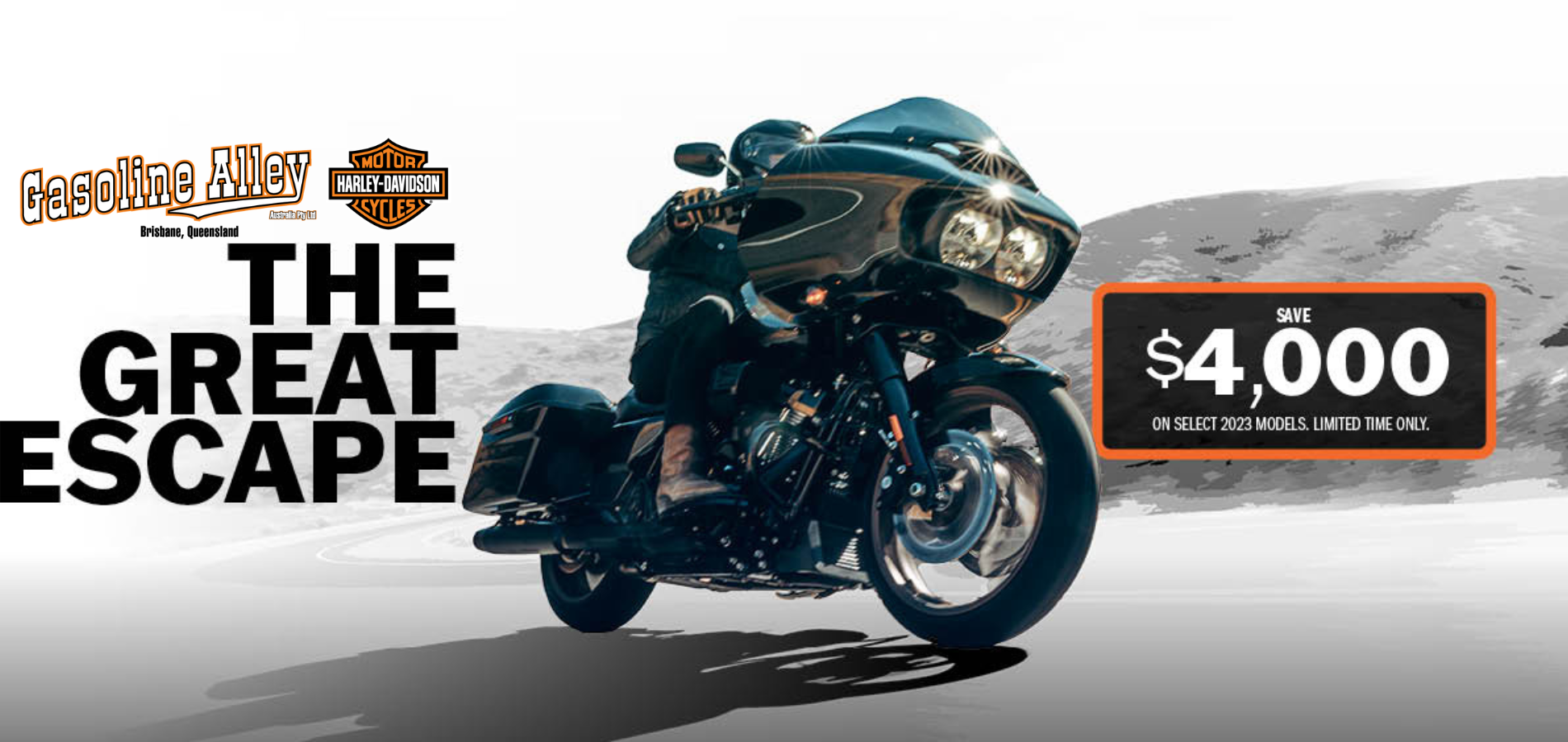 THE GREAT ESCAPE - ON NOW! – Gasoline Alley Harley-Davidson®