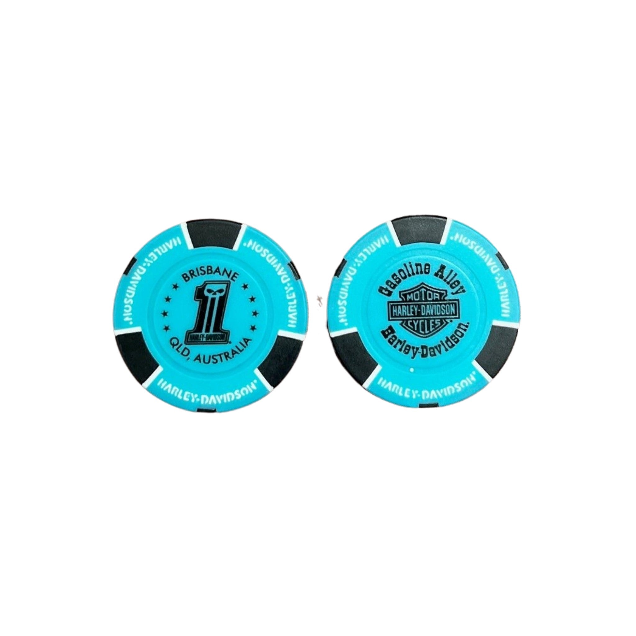 Gasoline Alley Harley-Davidson® Poker Chip – Aqua