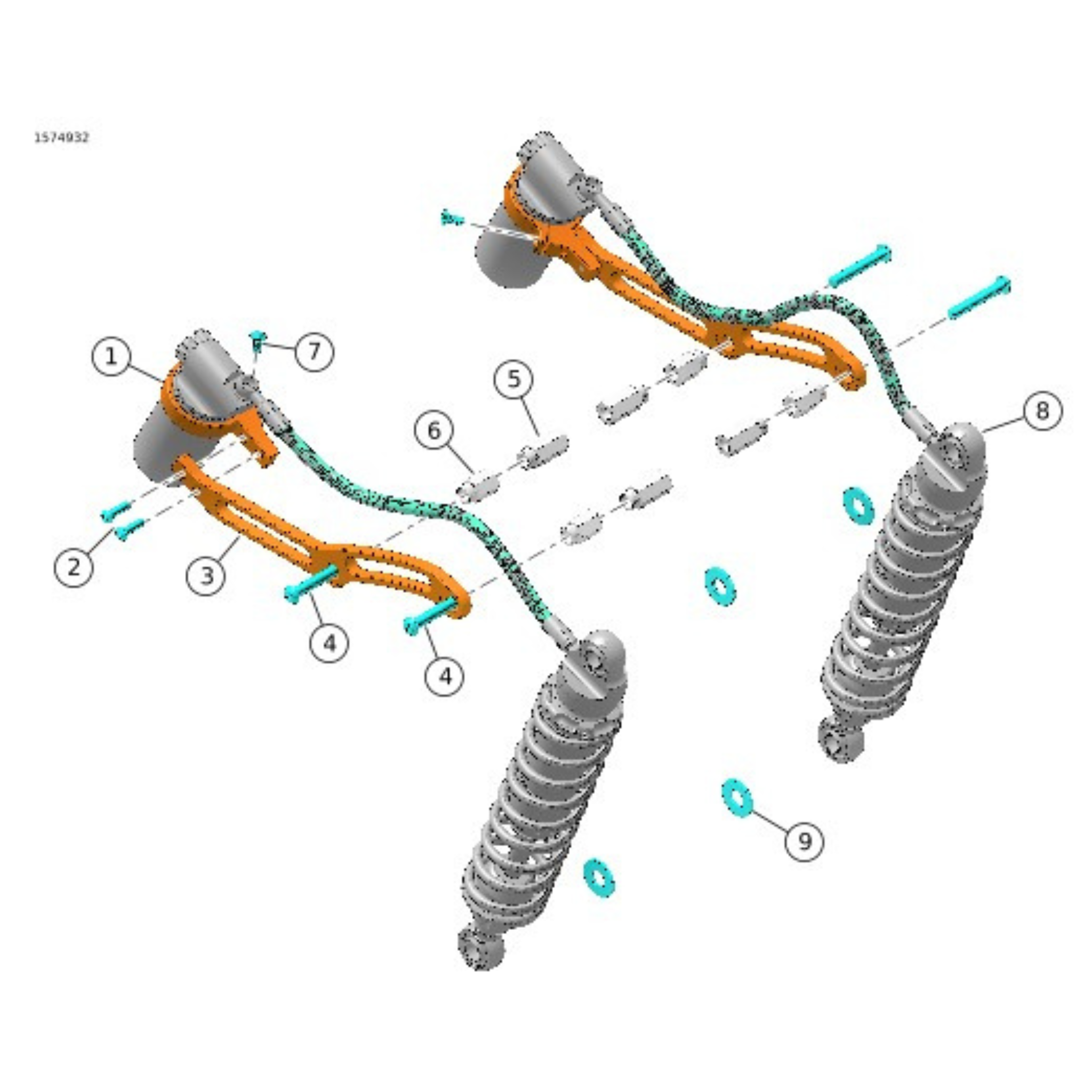 Harley-Davidson® Screamin' Eagle/Öhlins Remote Reservoir Rear Shocks S ...