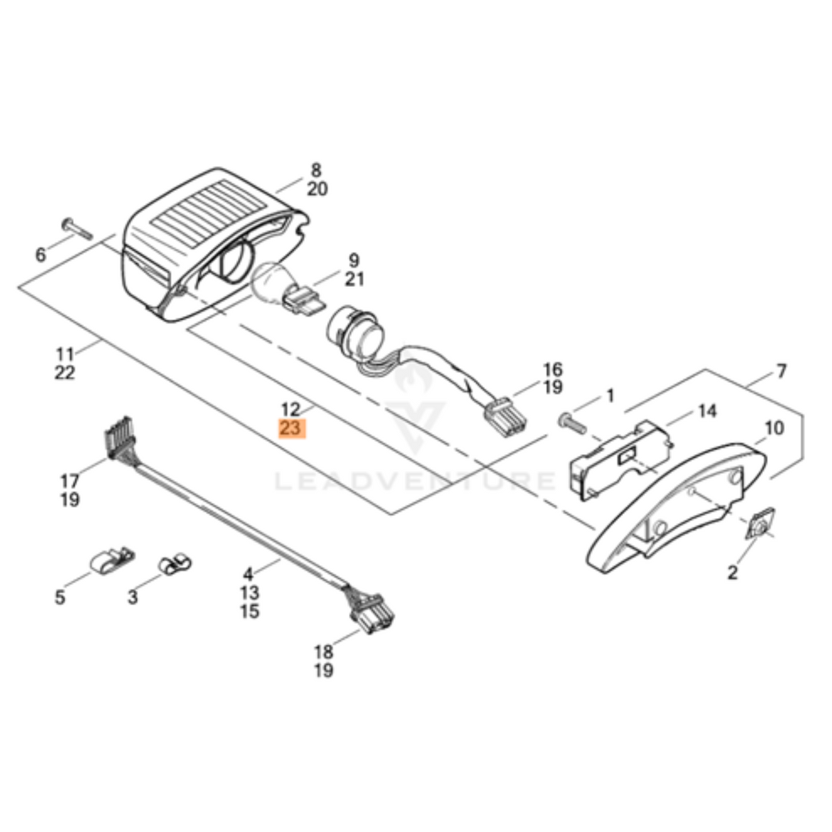 Harley-Davidson® Tail Lamp Socket Assembly – Gasoline Alley Harley ...
