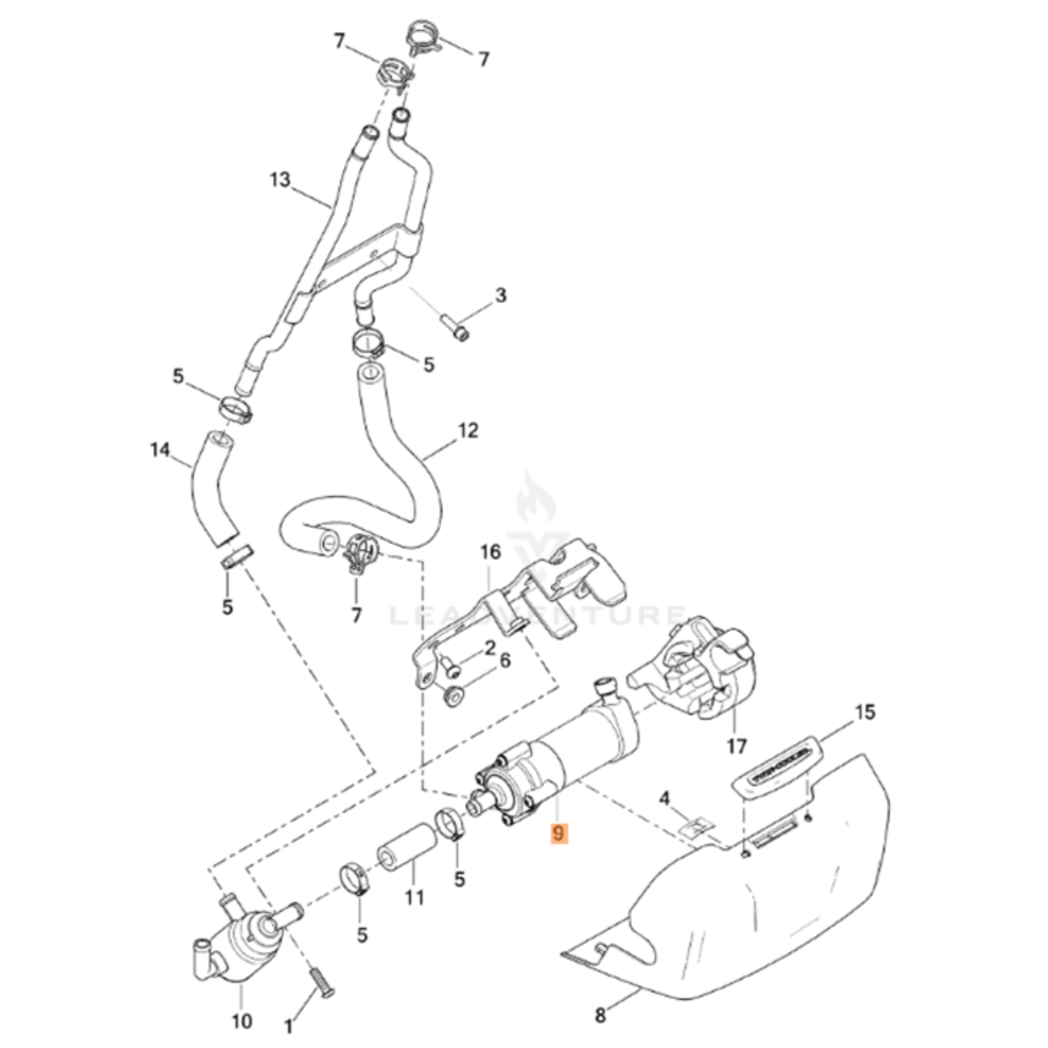 Harley-Davidson® Coolant Pump - Touring '14-'16 – Gasoline Alley Harley ...
