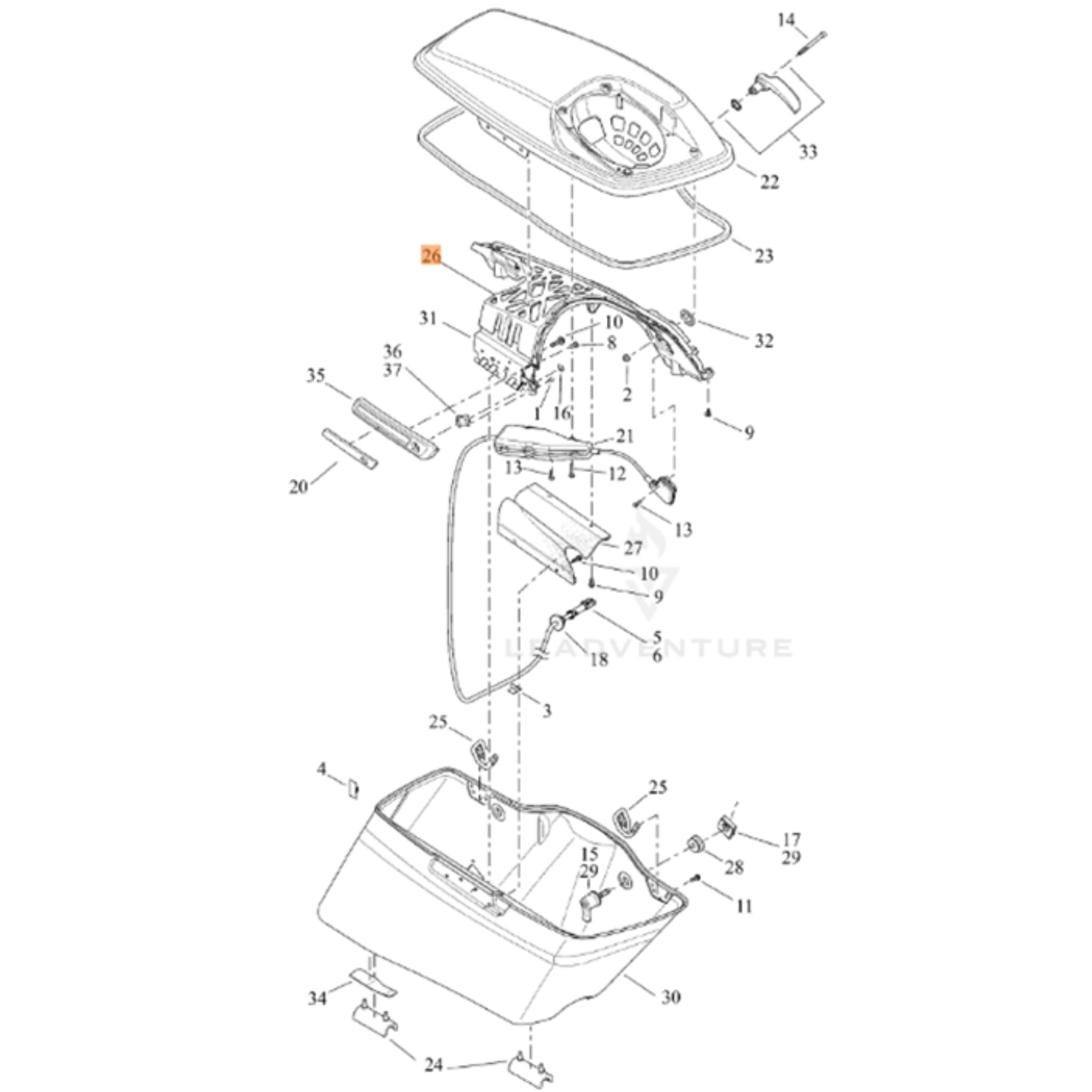Harley-Davidson® Left Side Latch Assembly - '19-'22 CVO – Gasoline ...