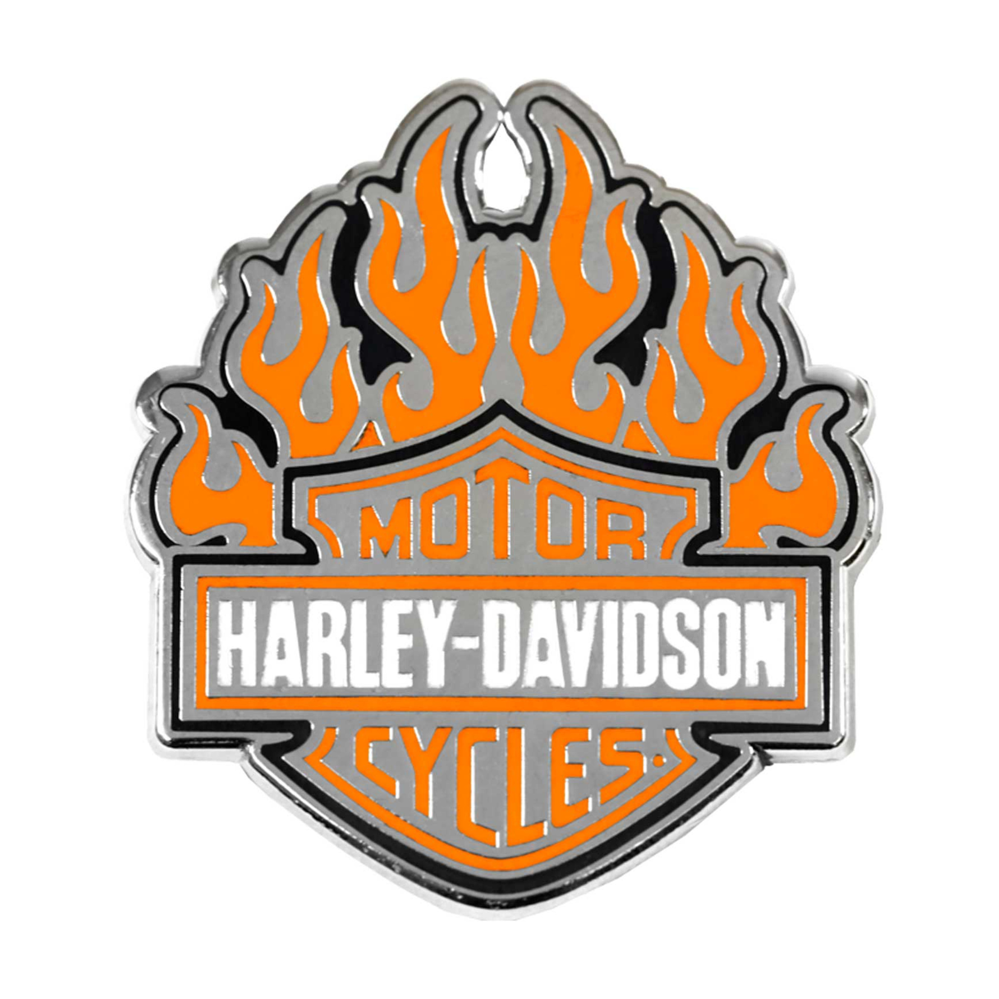 Harley-Davidson® 1.25 inch. Fire Starter Bar & Shield Metal Pin - Silv ...