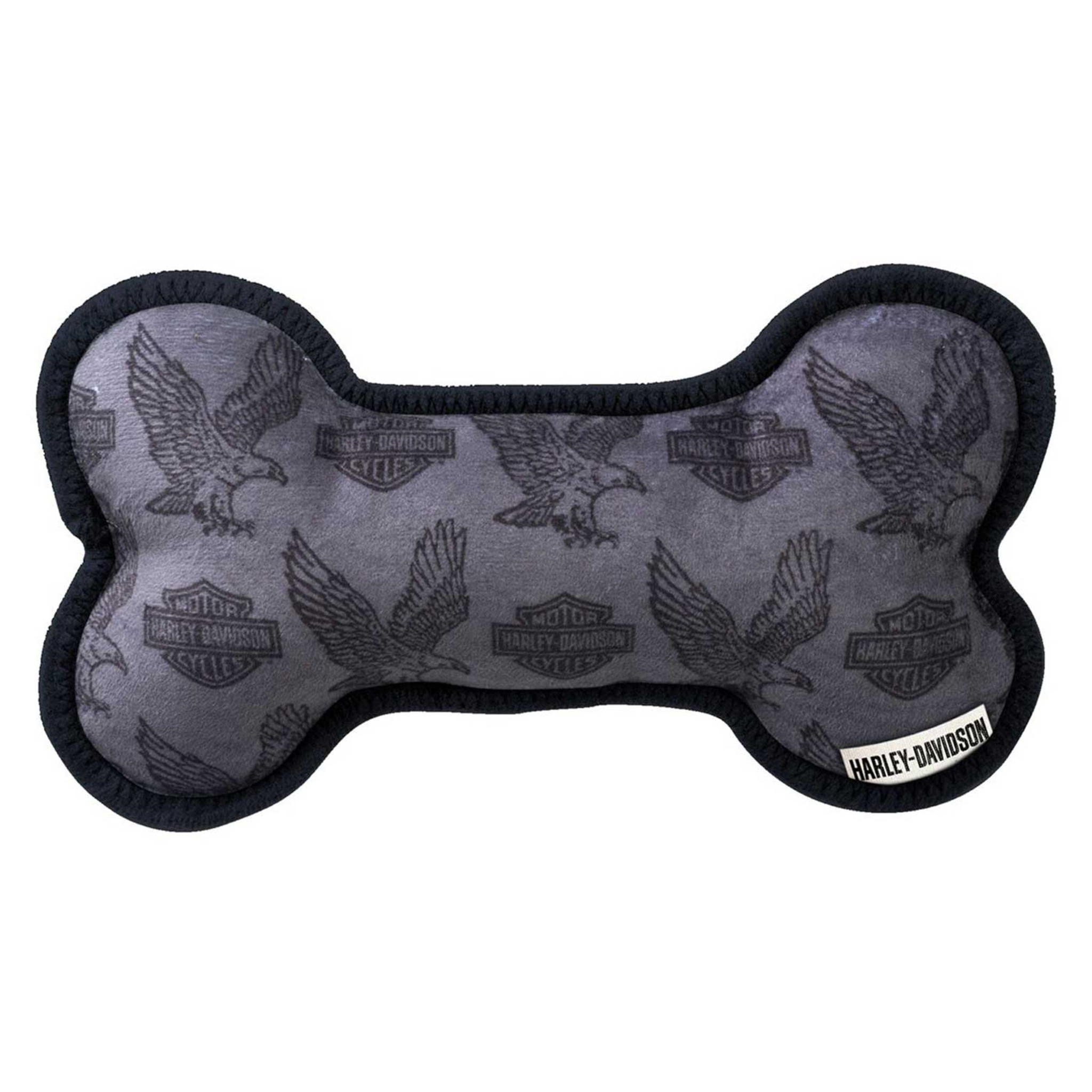 Harley-Davidson® Repeat Bar & Shield Eagle Plush Bone Dog Toy w/ Squea ...