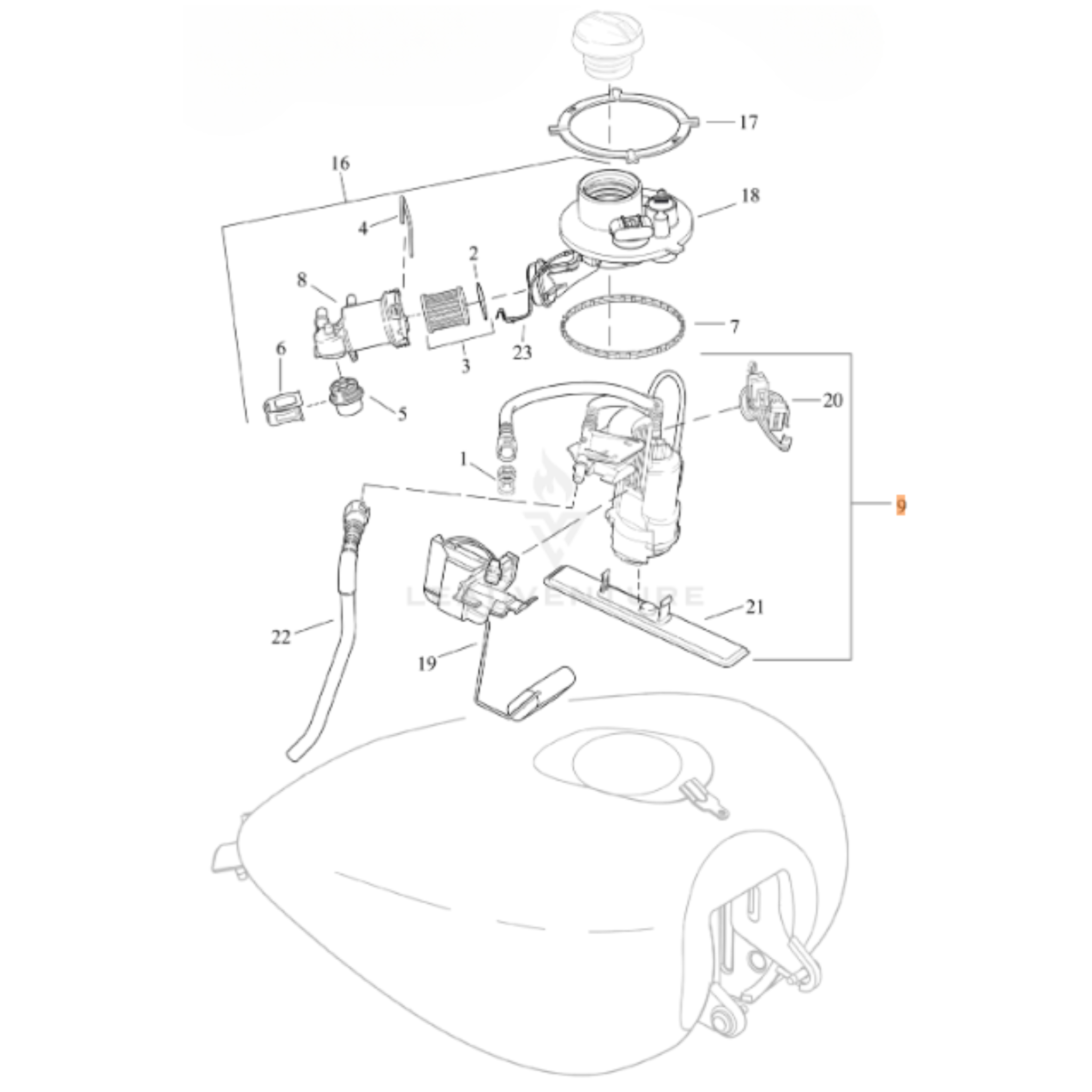 Harley-Davidson® Fuel Pump Assembly - '08-'23 Touring Models – Gasoline ...