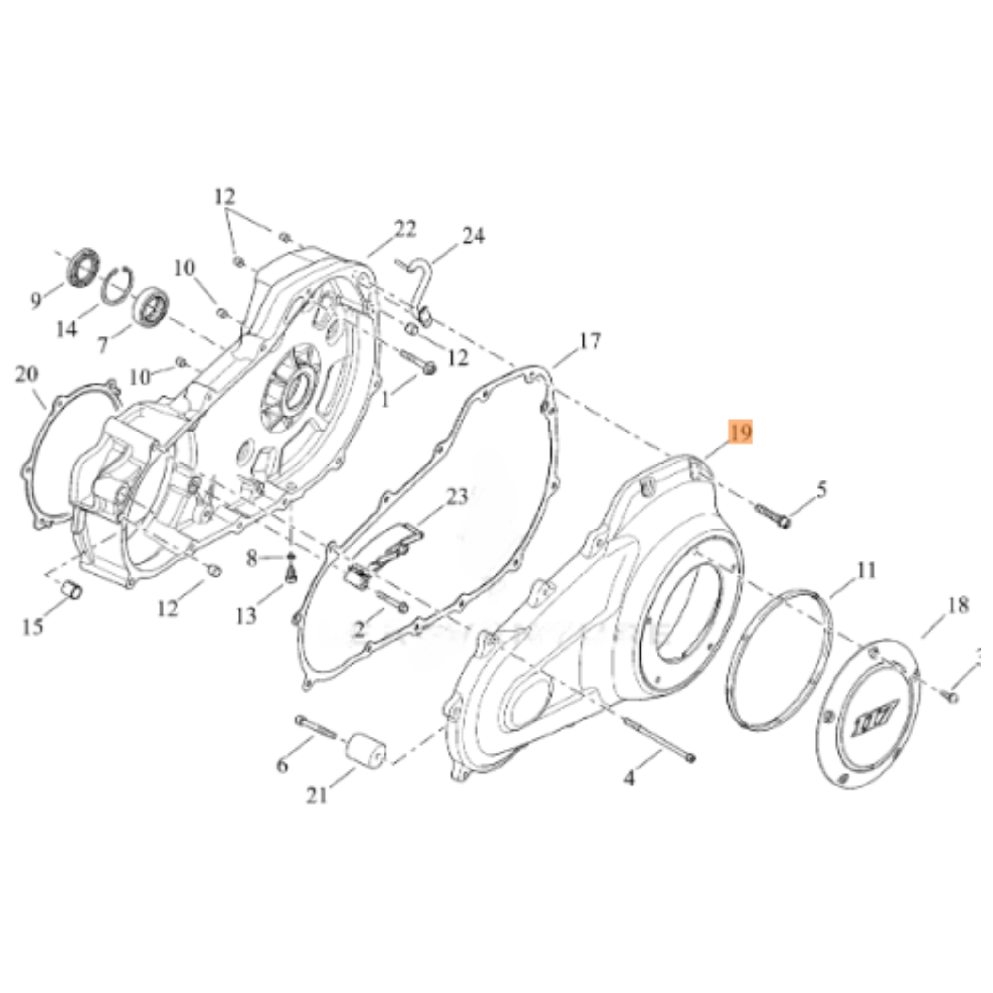 Harley-Davidson® Primary Cover - Milwaukee-Eight Touring - Scorched Ch ...