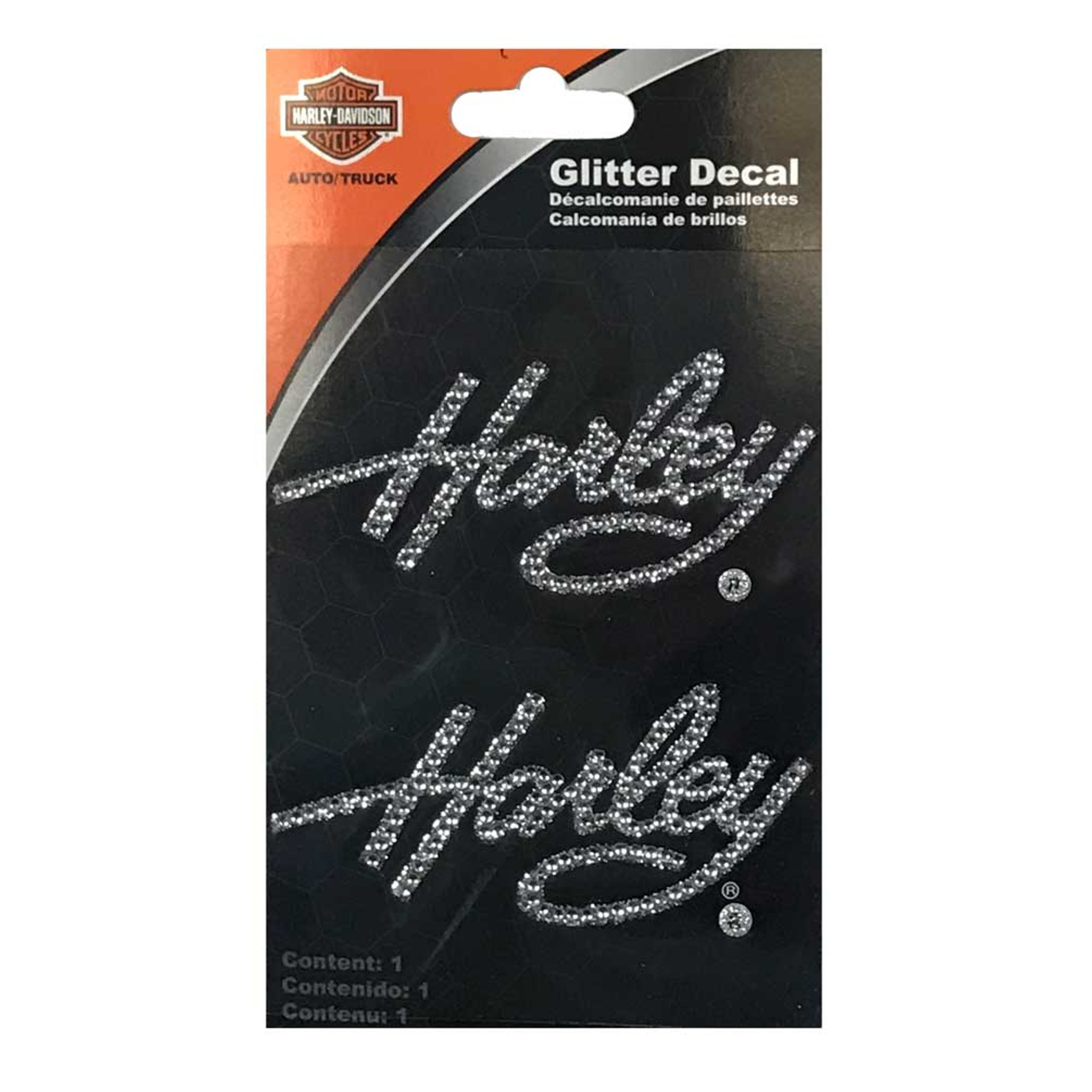 Harley-Davidson® Rhinestone Harley Script Logo Glitter Decals - Silver ...