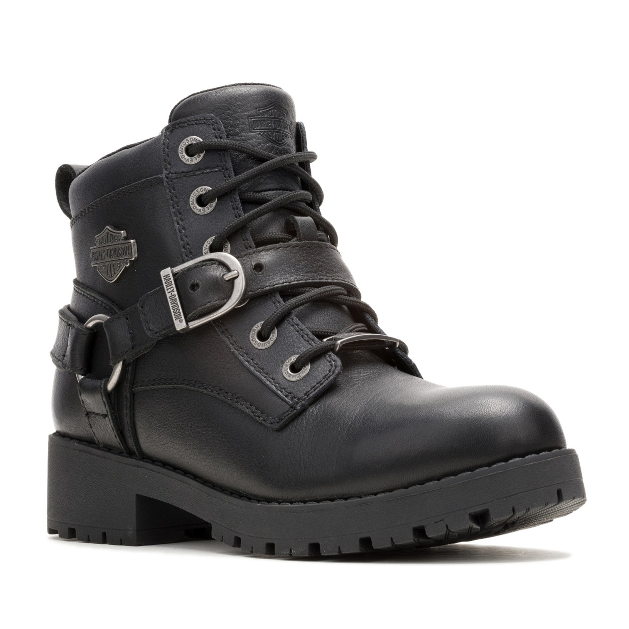 Harley-Davidson® Women's Kelley Harness Ride WP Black Motorcycle Boots ...