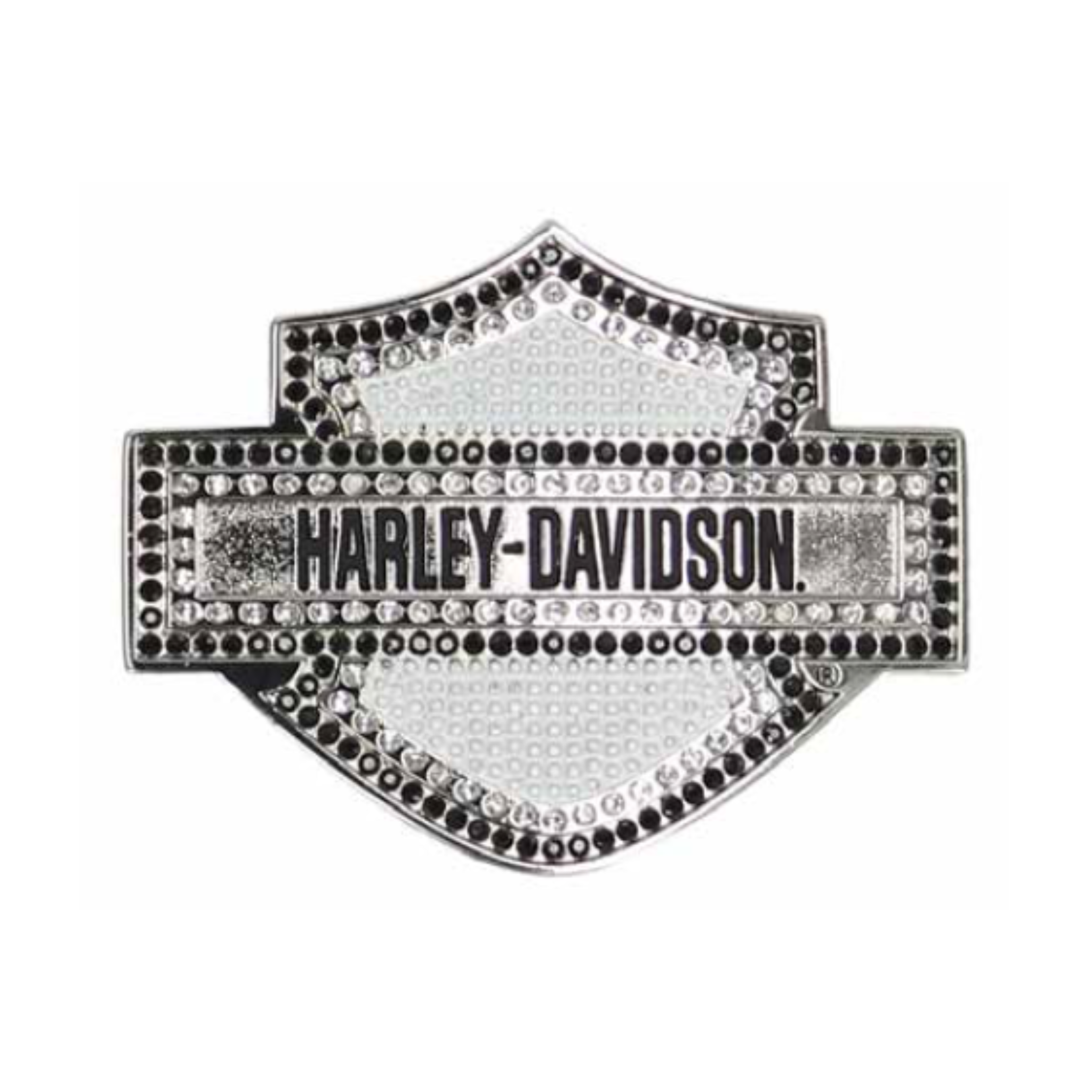 Harley-Davidson® Bar & Shield Rhinestone Belt Buckle - Nickle ...